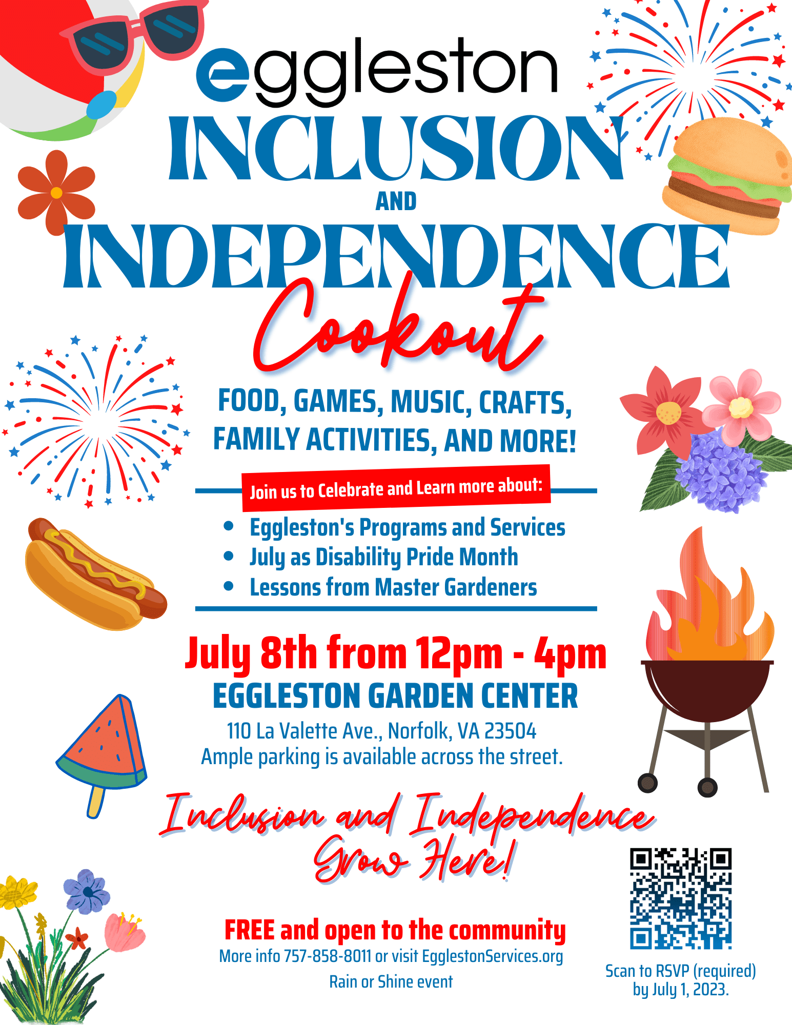 Inclusion and Independence Cookout - Eggleston Services VA